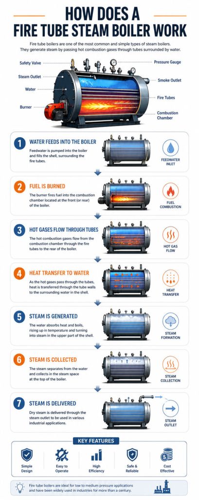 Fire Tube Steam Boiler: Working Principle, Types, Advantages ...