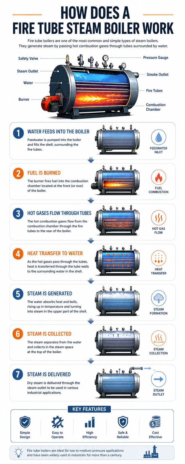 Fire Tube Steam Boiler: Working Principle, Types, Advantages ...